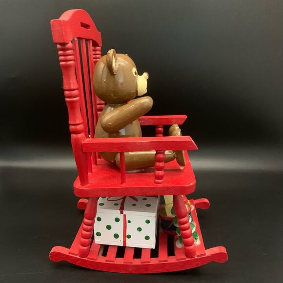 Vintage | Holiday | Vintage Music Box Teddy Bear Rocking Chair | Poshmark